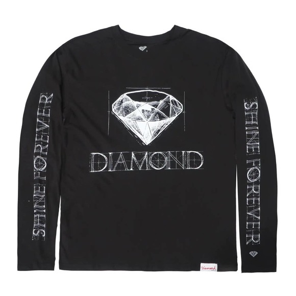Diamond Supply Co. | Shirts | Diamond Supply Co Mens Blueprint Long ...